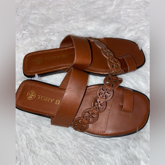 Tory Burch | Shoes | Tory Burch Tiny Miller Mm Toe Ring Slide In Burnt ...